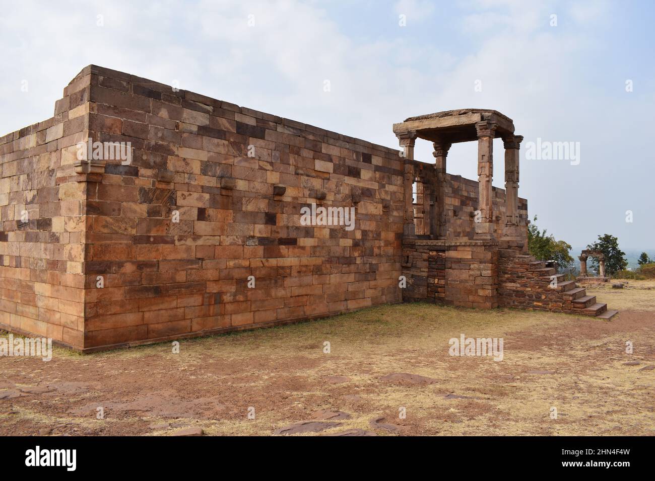 Entrance of Pameya Temple at Raisen Fort, Fort was built-in 11th ...