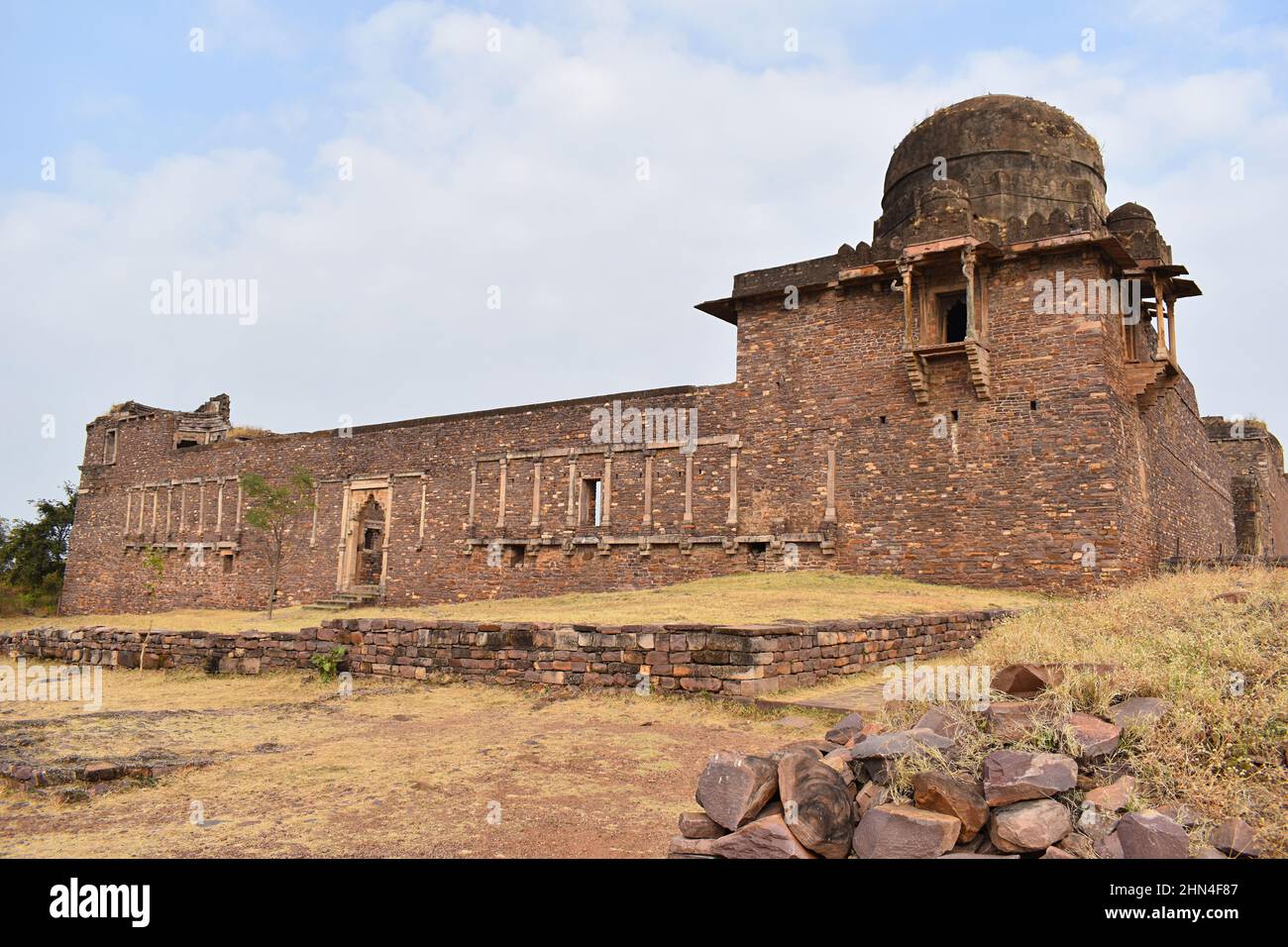 Back view of Badal Mahal at Raisen Fort, Fort was built-in 11th Century ...