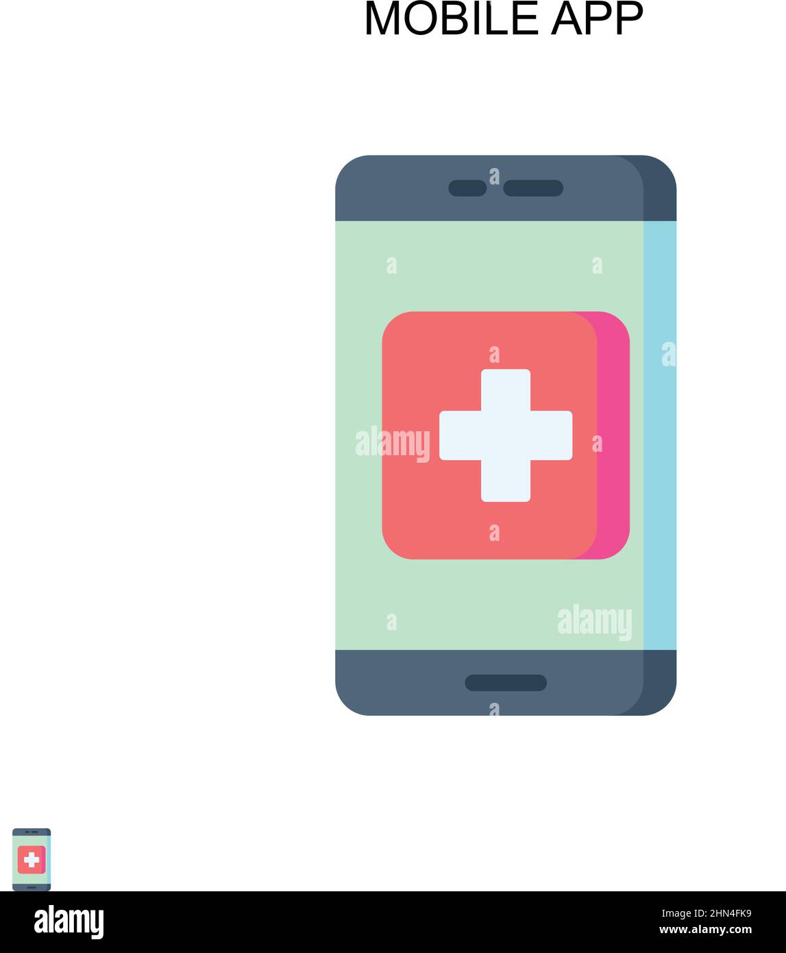 Mobile app Simple vector icon. Illustration symbol design template for ...