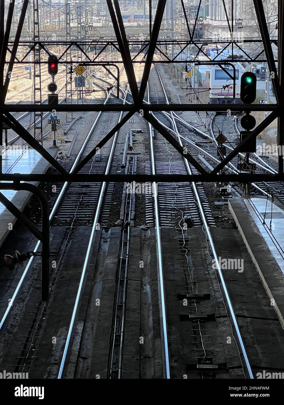 Rail transport lines in Spain Stock Photo - Alamy