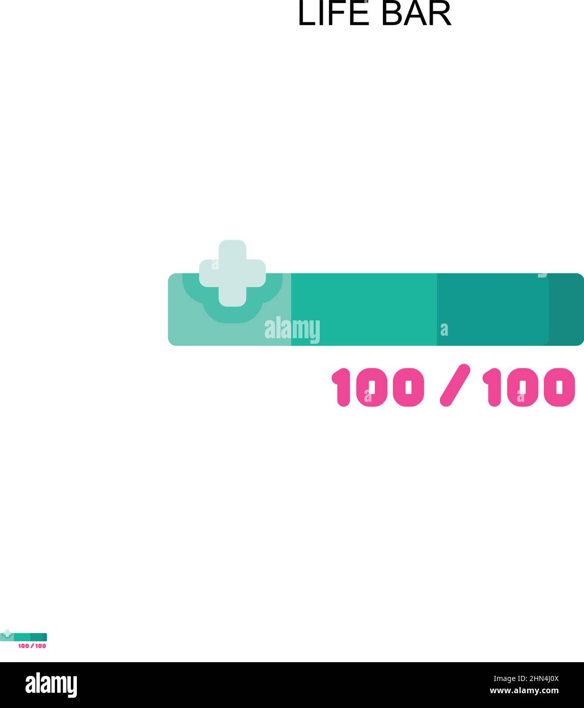 Life bar Simple vector icon. Illustration symbol design template for ...
