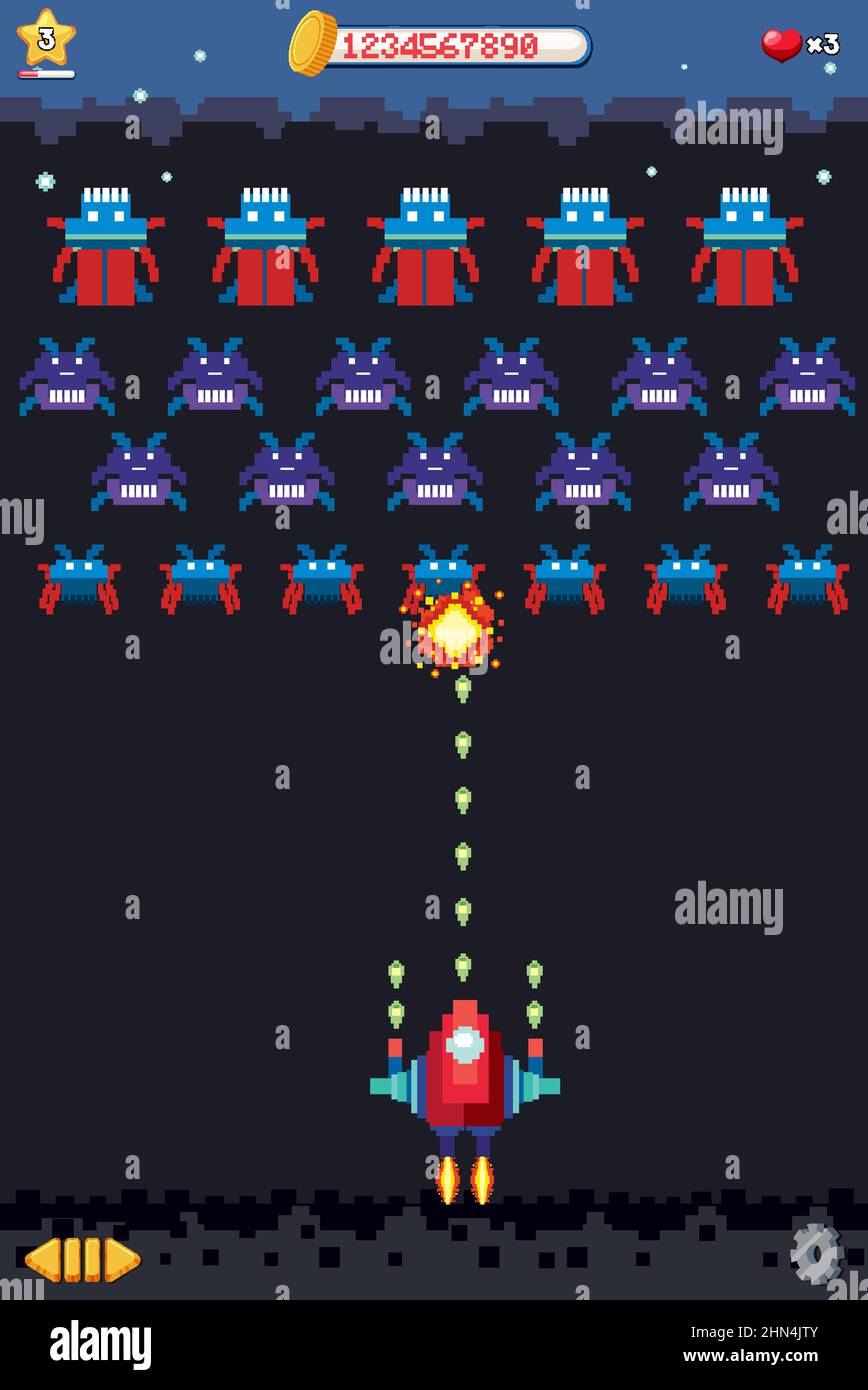 Space Game User Interface Template Illustration Stock Vector Image And Art Alamy