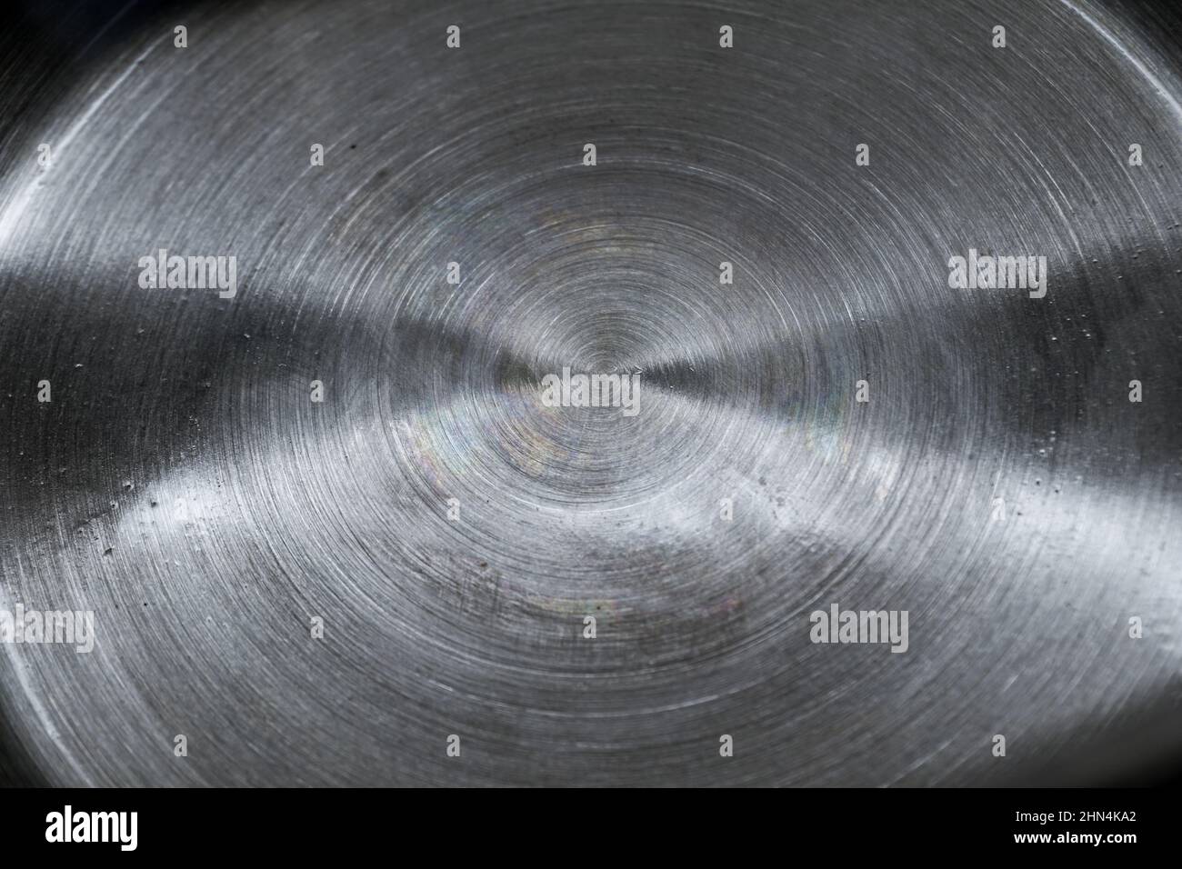 Brushed, circular metal texture - background Stock Photo - Alamy