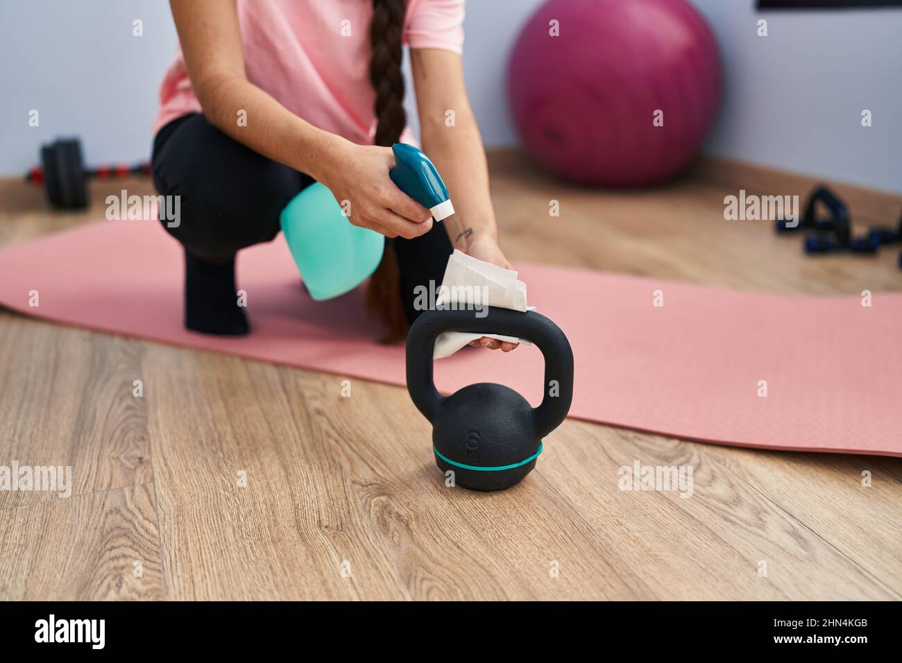 Person cleaning sport center hi-res stock photography and images - Alamy