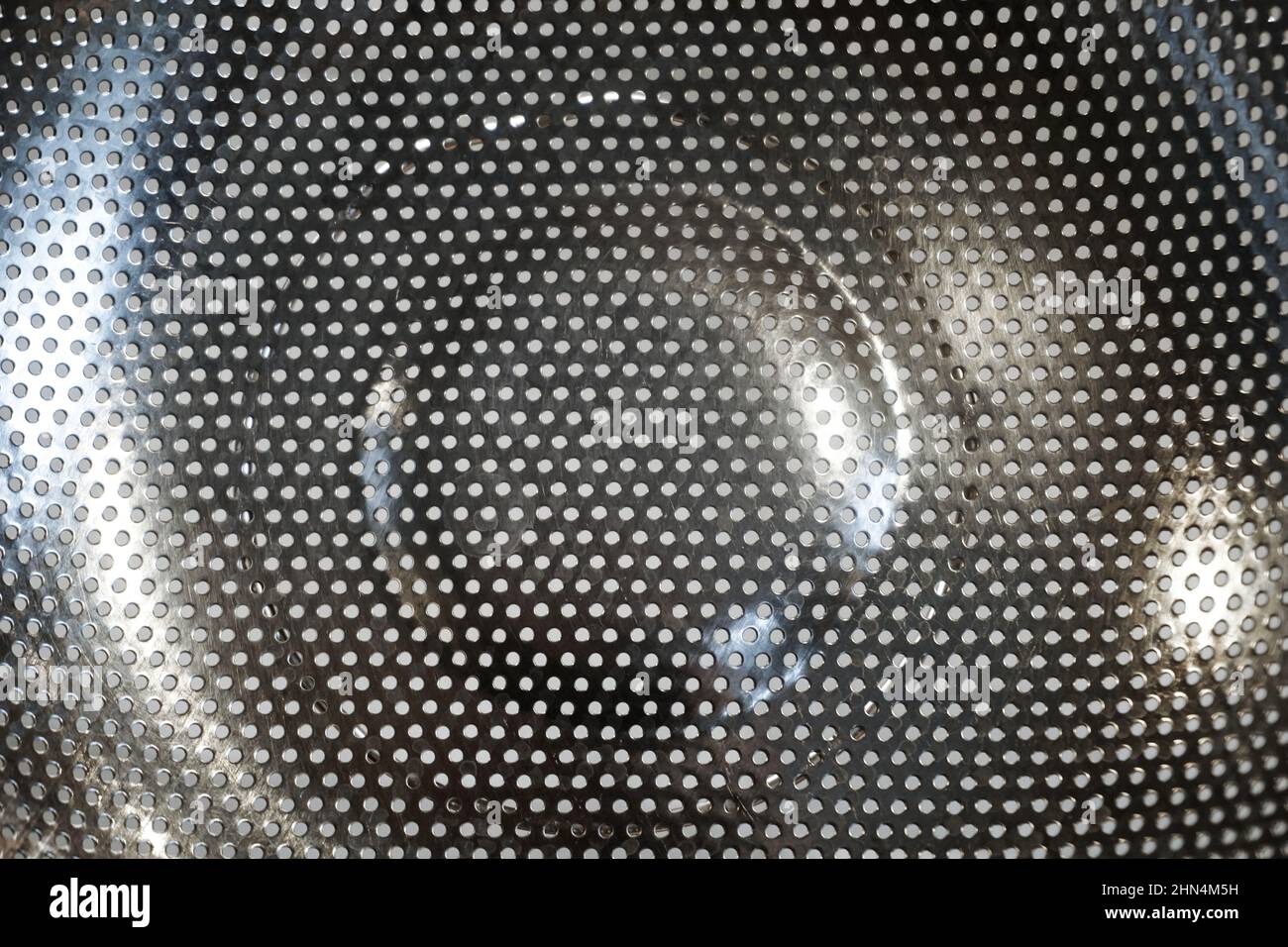 Metal texture with multiple wholes - background Stock Photo - Alamy