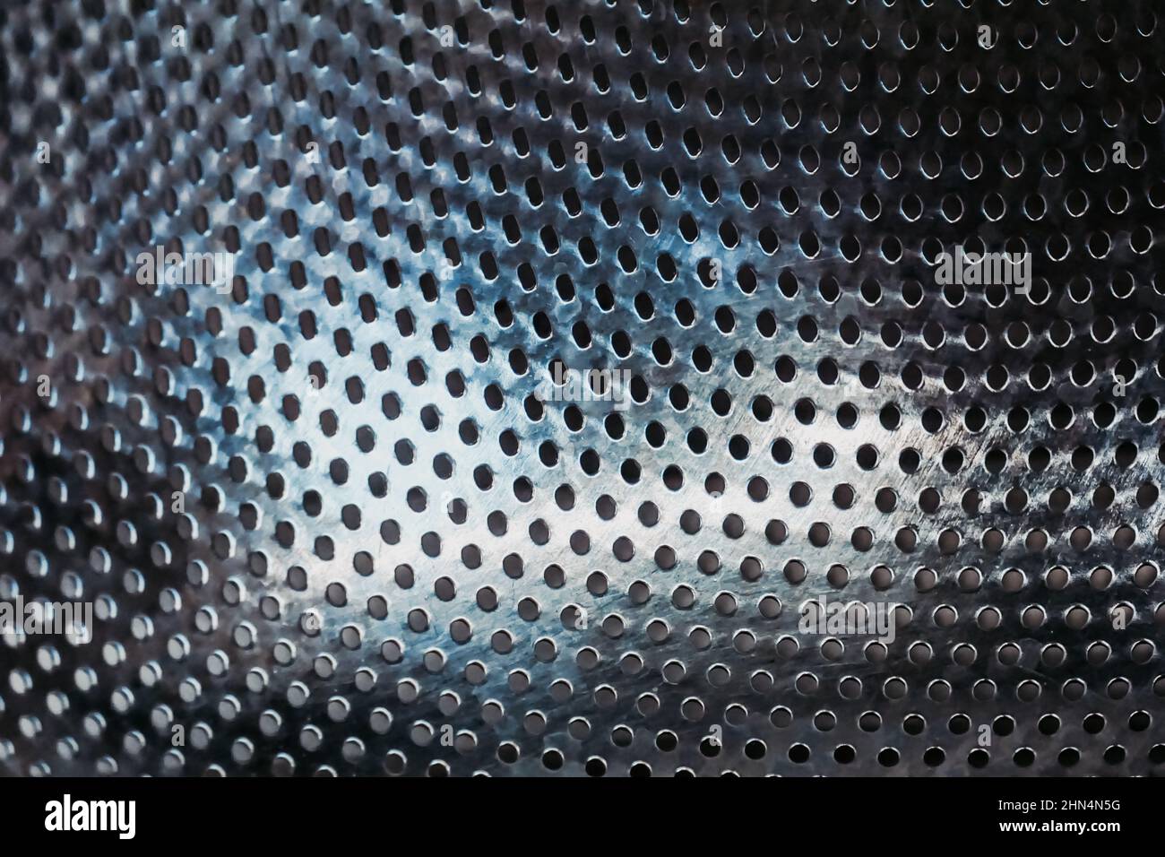 Metal texture with multiple wholes - background Stock Photo - Alamy