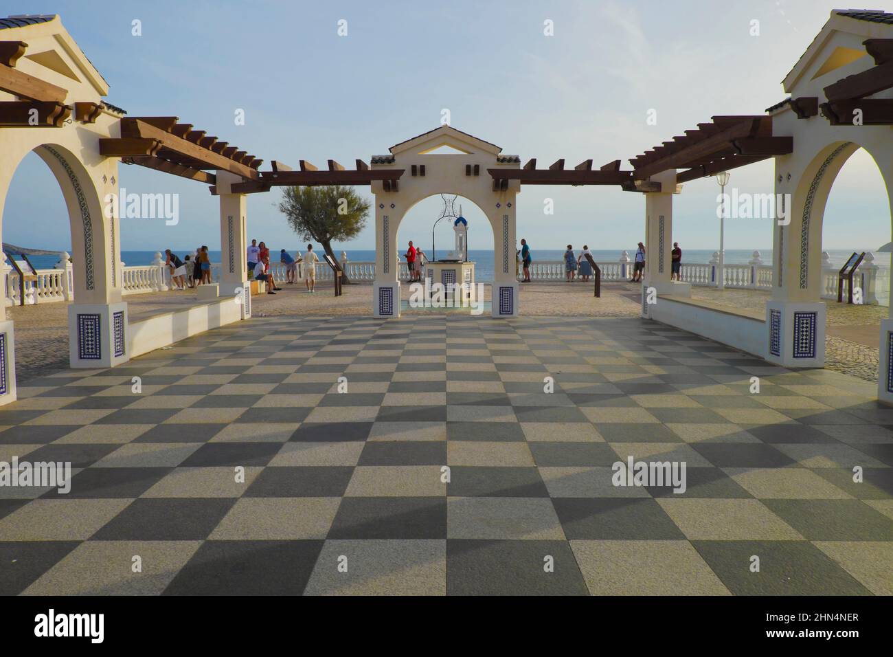 Mediterranean Balcony, Benidorm Stock Photo - Alamy