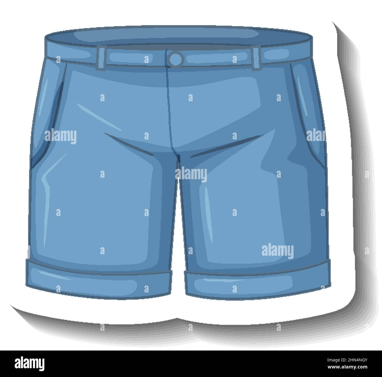 Cartoon denim shorts sticker illustration Stock Vector Image & Art - Alamy