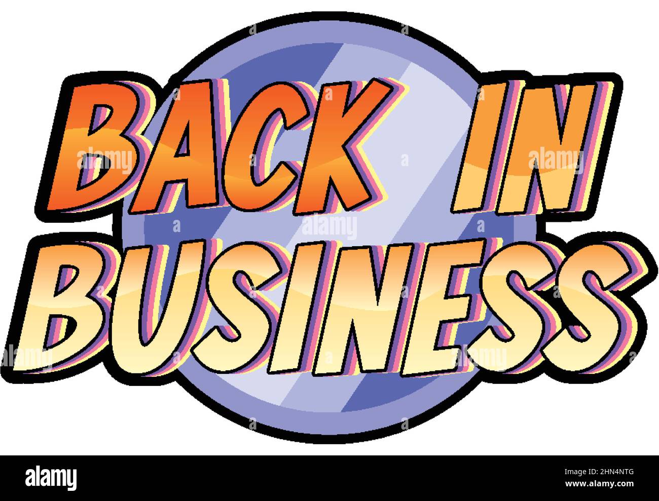 Back In Business typography design illustration Stock Vector Image ...