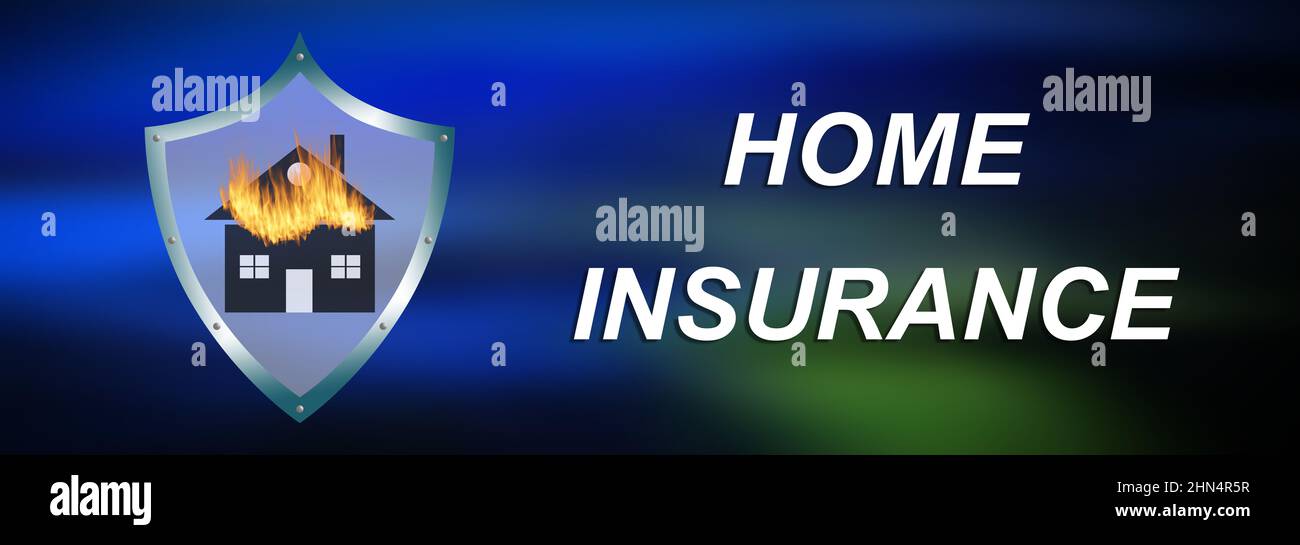 Illustration of a home insurance concept Stock Photo - Alamy