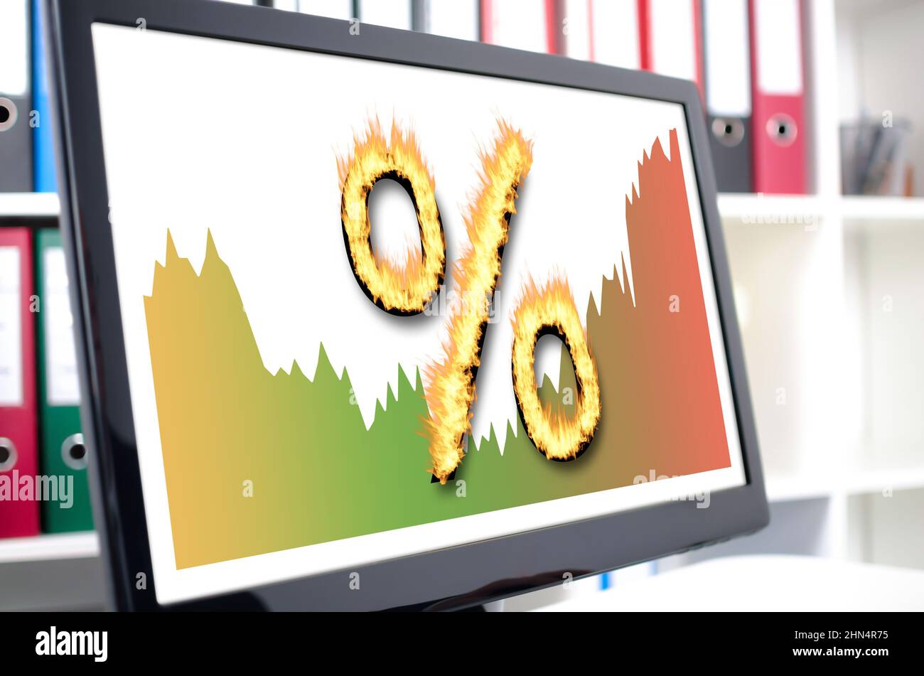 Interest rates concept shown on a computer screen Stock Photo - Alamy