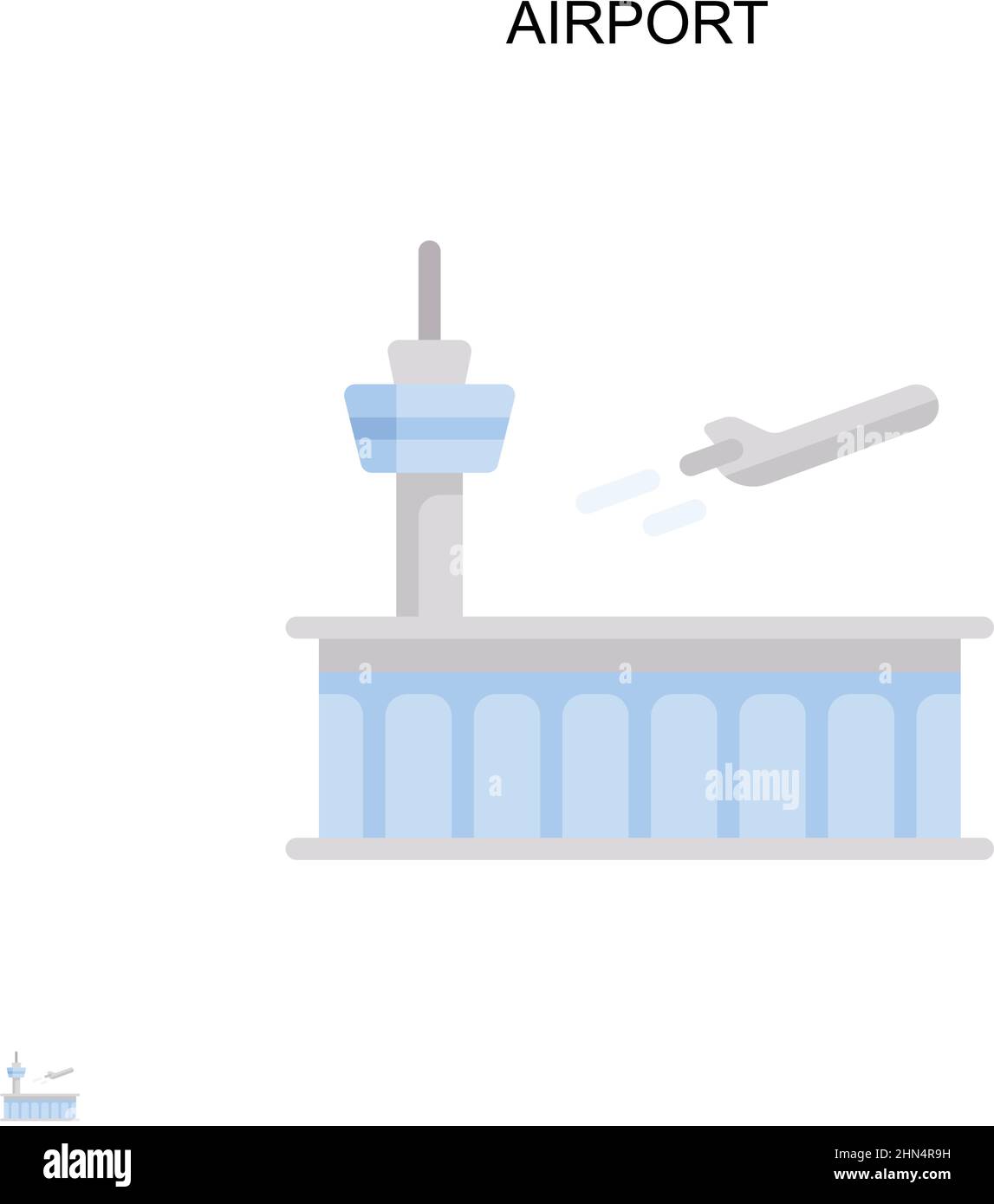 Airport Simple vector icon. Illustration symbol design template for web ...