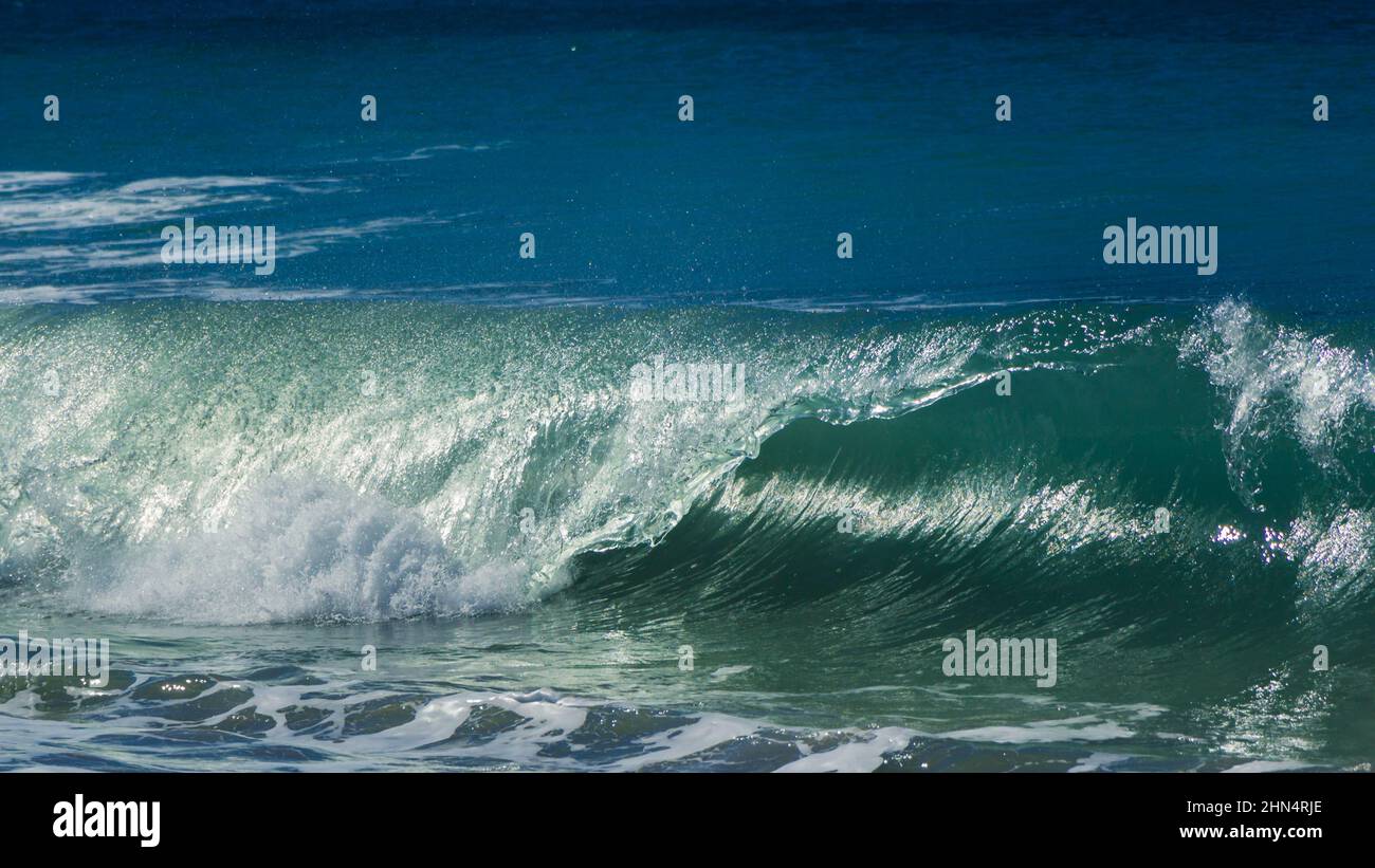Breaking Wave on a beach Stock Photo - Alamy