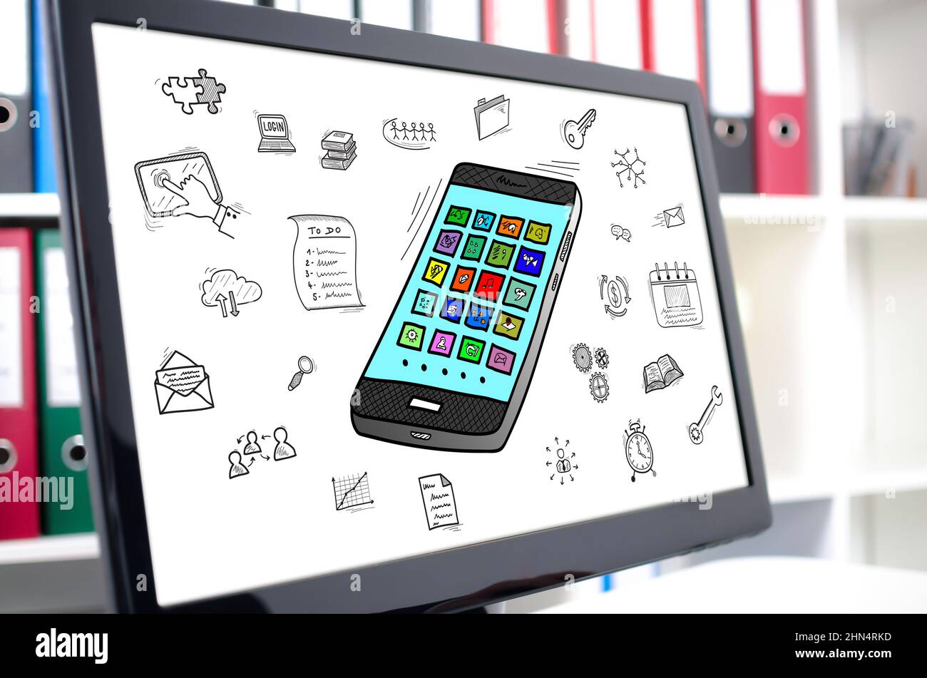 Apps concept shown on a computer screen Stock Photo - Alamy
