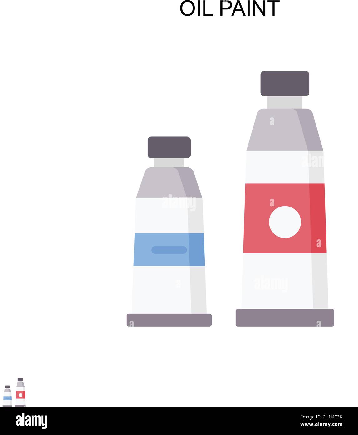 Oil paint Simple vector icon. Illustration symbol design template for ...