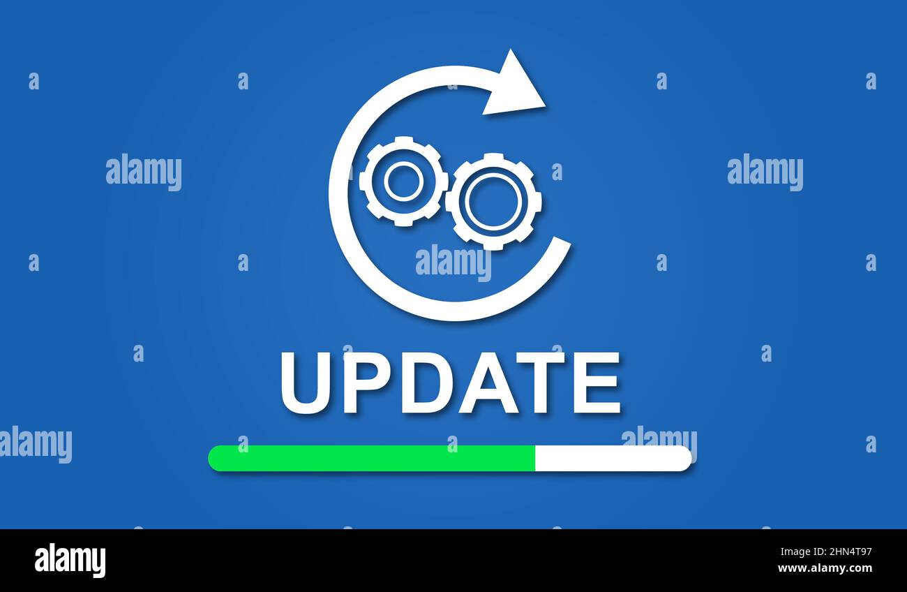 Illustration of an update concept Stock Photo - Alamy