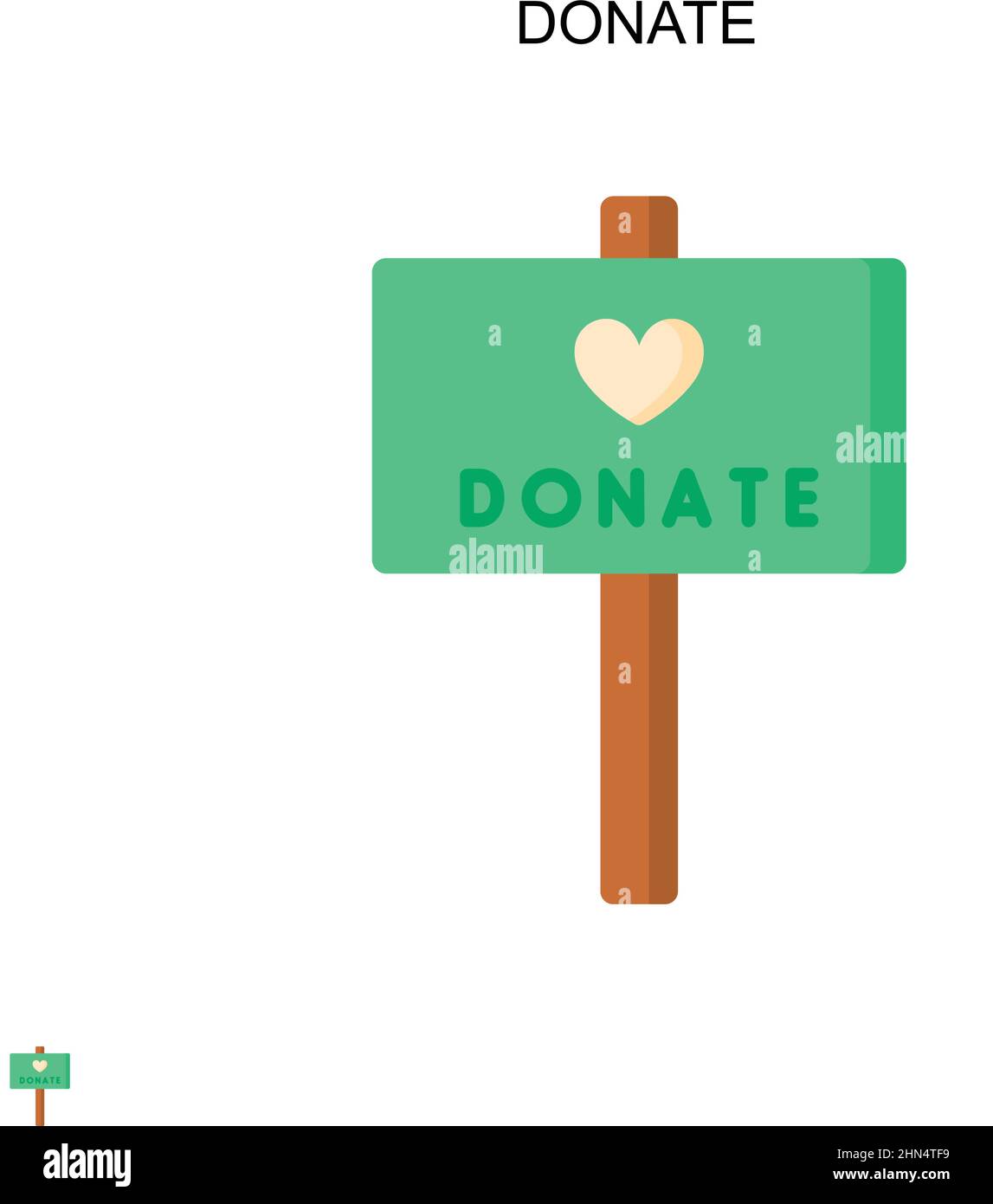 Donate Simple vector icon. Illustration symbol design template for web ...