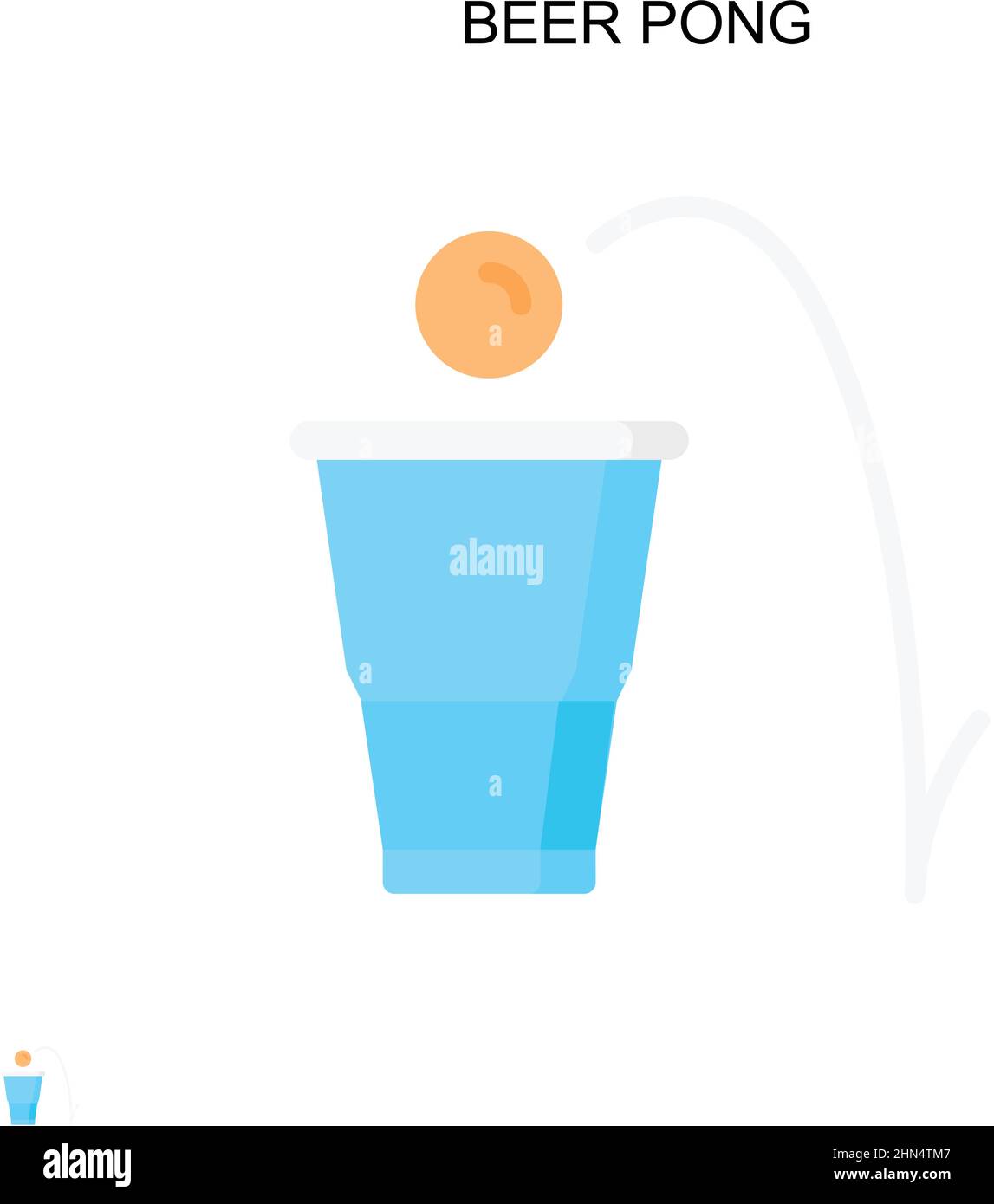 Beer pong Simple vector icon. Illustration symbol design template for ...