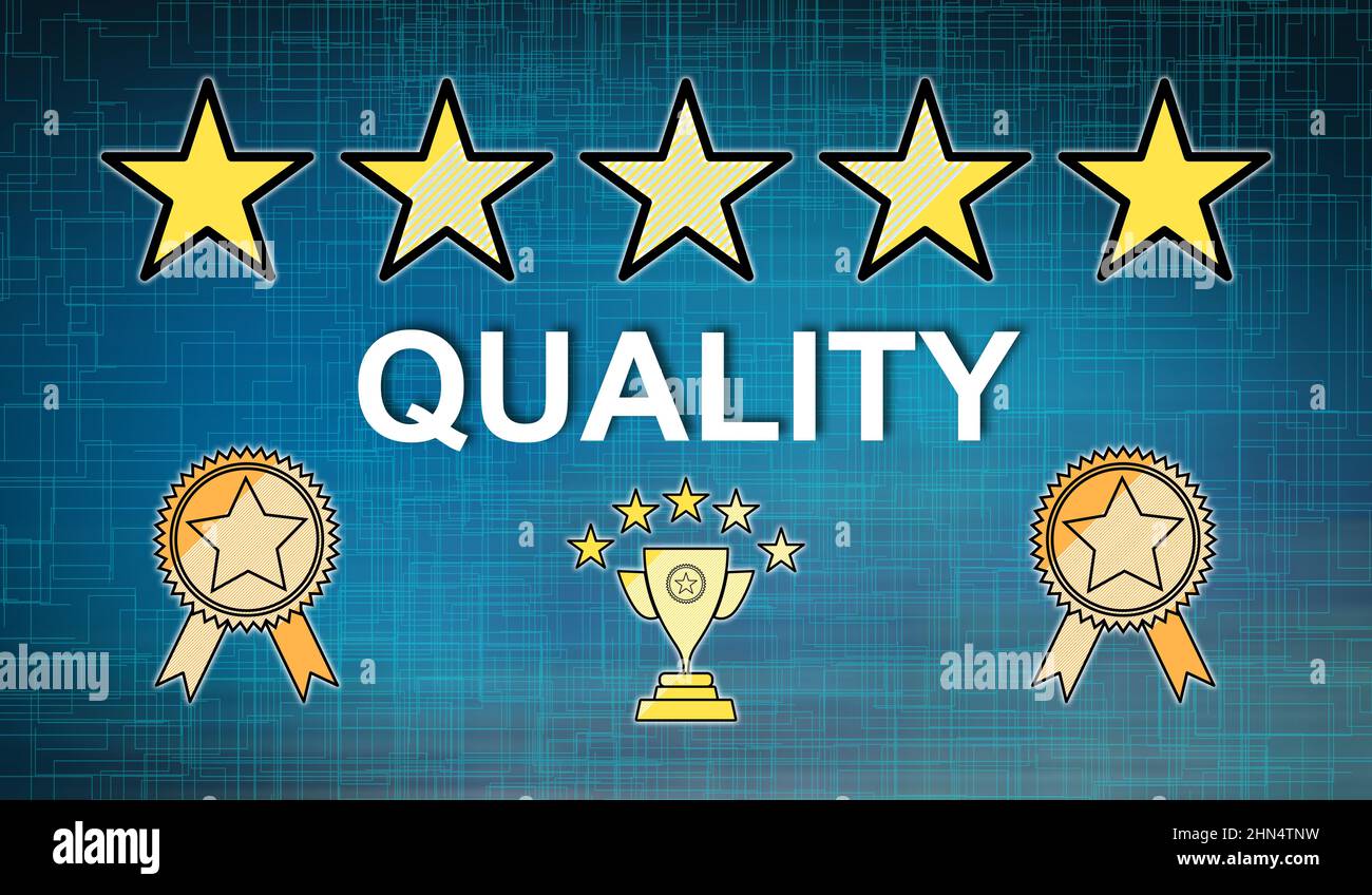 Illustration of a quality concept Stock Photo - Alamy
