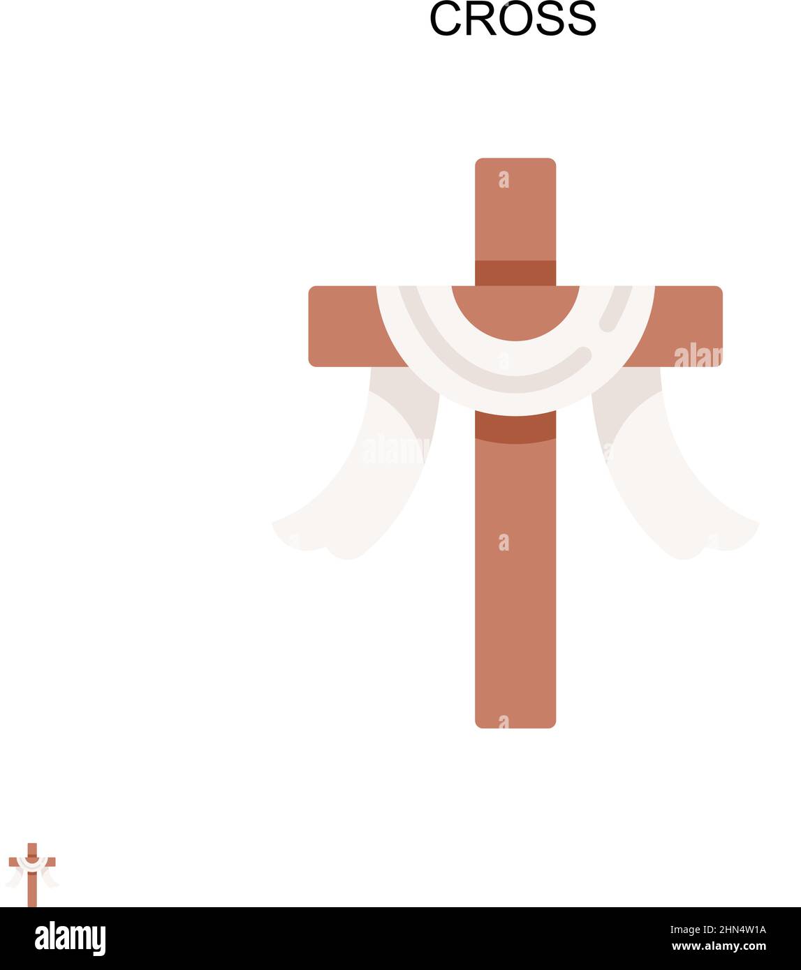 Cross Simple vector icon. Illustration symbol design template for web ...