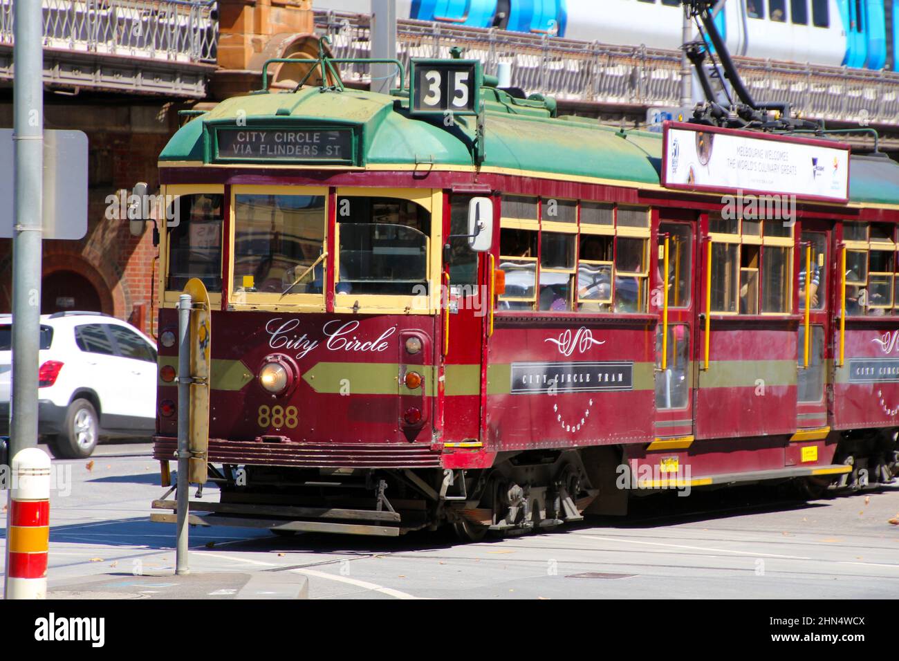 Traditional tram or Line 35 in Melbourne, Australia Stock Photo - Alamy