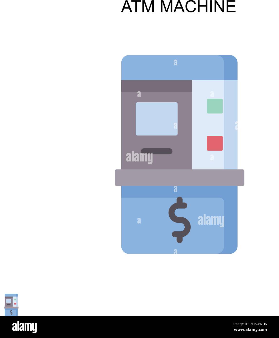 Atm machine Simple vector icon. Illustration symbol design template for ...