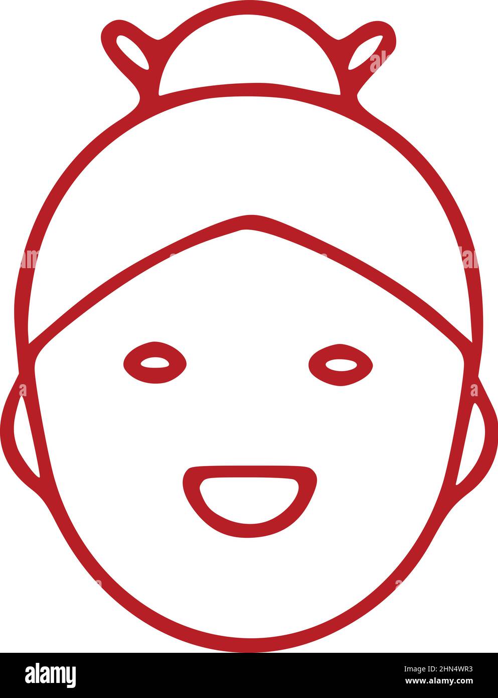 Happy asian woman isolated on Stock Vector Images - Alamy