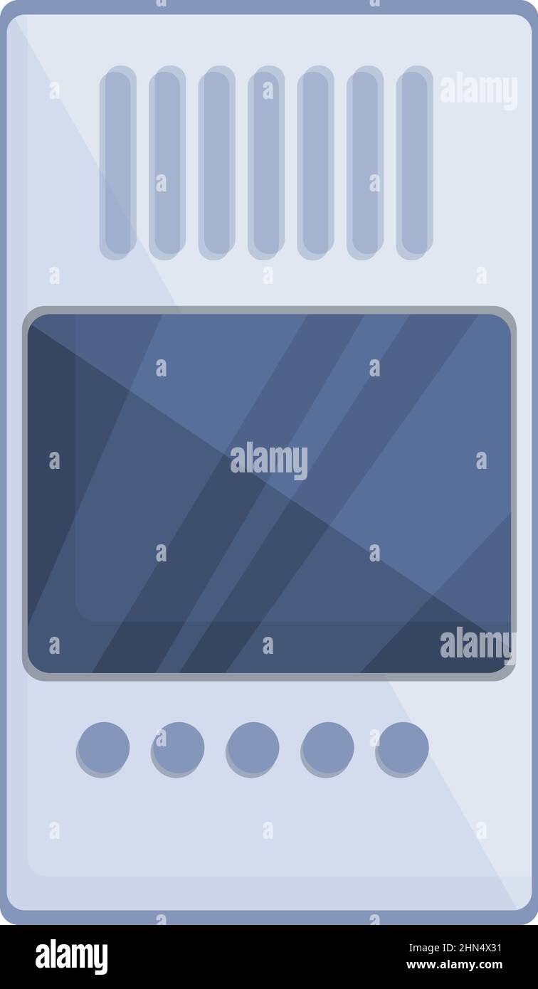 Intercom screen icon cartoon vector. Video system. Phone security Stock ...