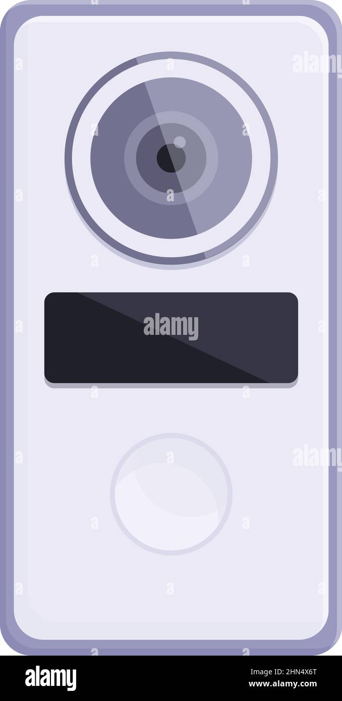 Intercom accessories icon cartoon vector. Video system. Control home ...