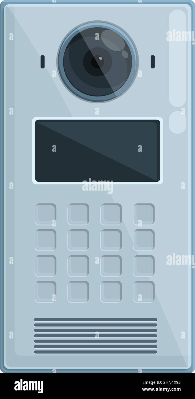 Electronic intercom icon cartoon vector. Video door. Phone system Stock ...