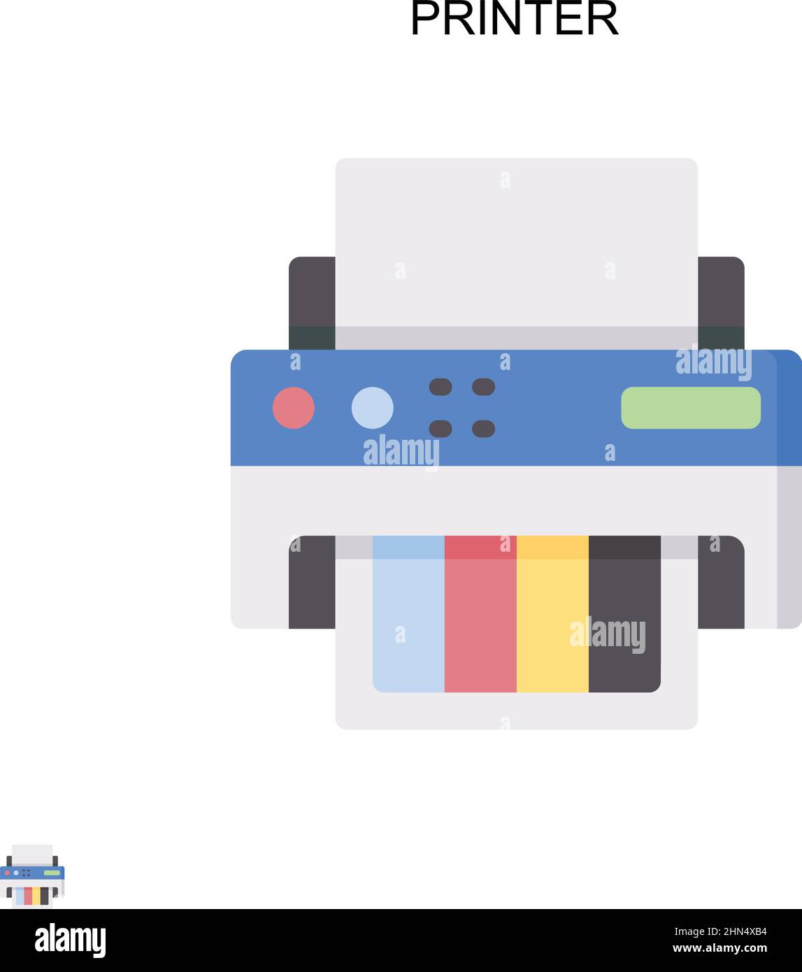 Printer Simple vector icon. Illustration symbol design template for web ...