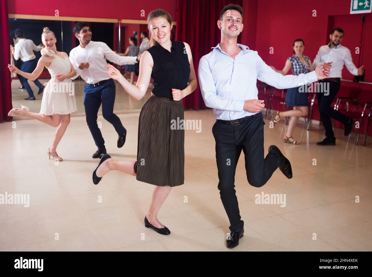 People practicing vigorous jive Stock Photo - Alamy