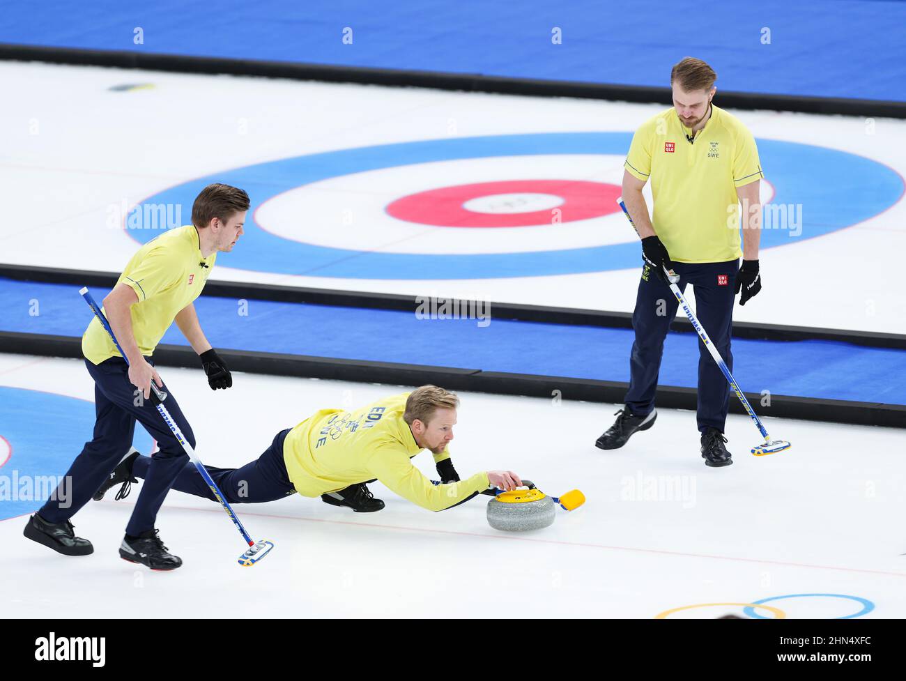 Beijing, China. 14th Feb, 2022. (L to R) Christoffer Sundgren, Niklas ...