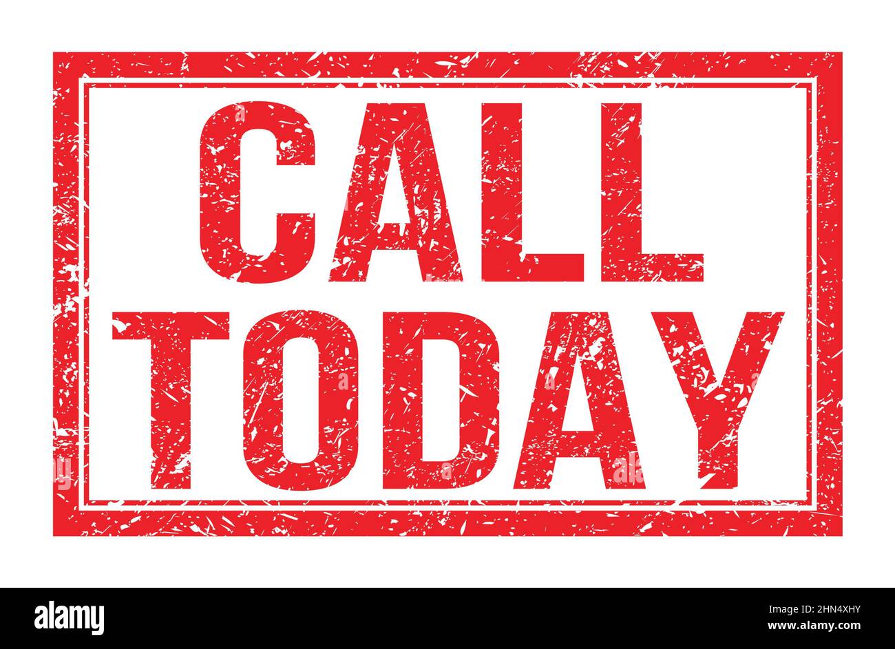 CALL TODAY, words written on red rectangle stamp sign Stock Photo - Alamy