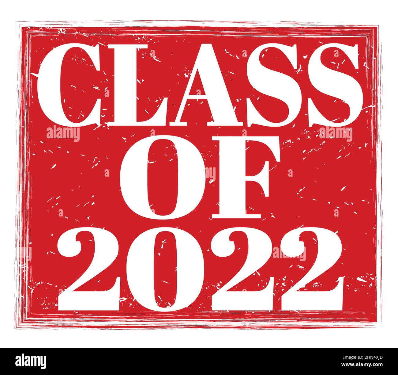 CLASS OF 2022, written on red grungy stamp sign Stock Photo - Alamy