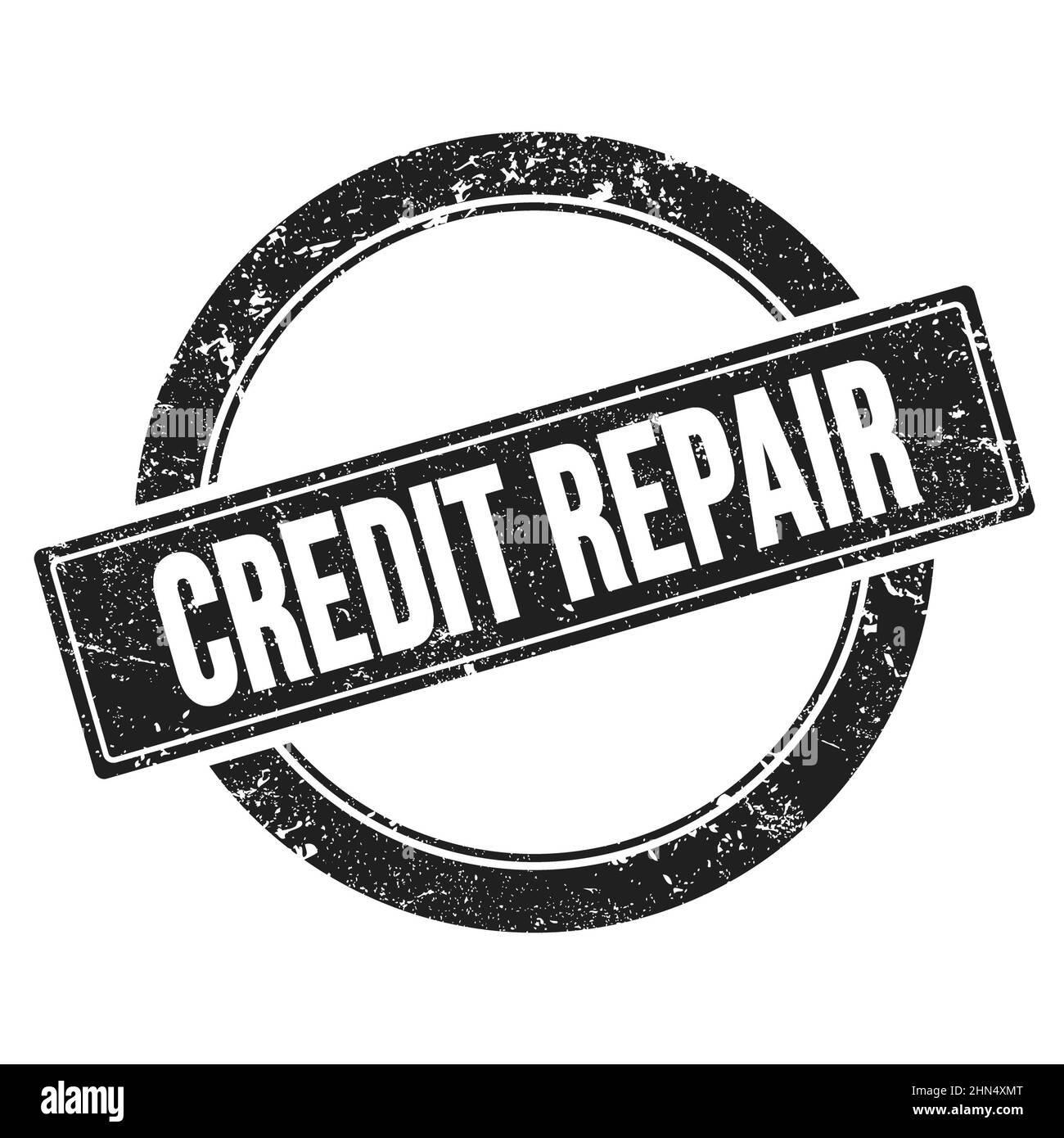 CREDIT REPAIR text on black round vintage stamp Stock Photo - Alamy