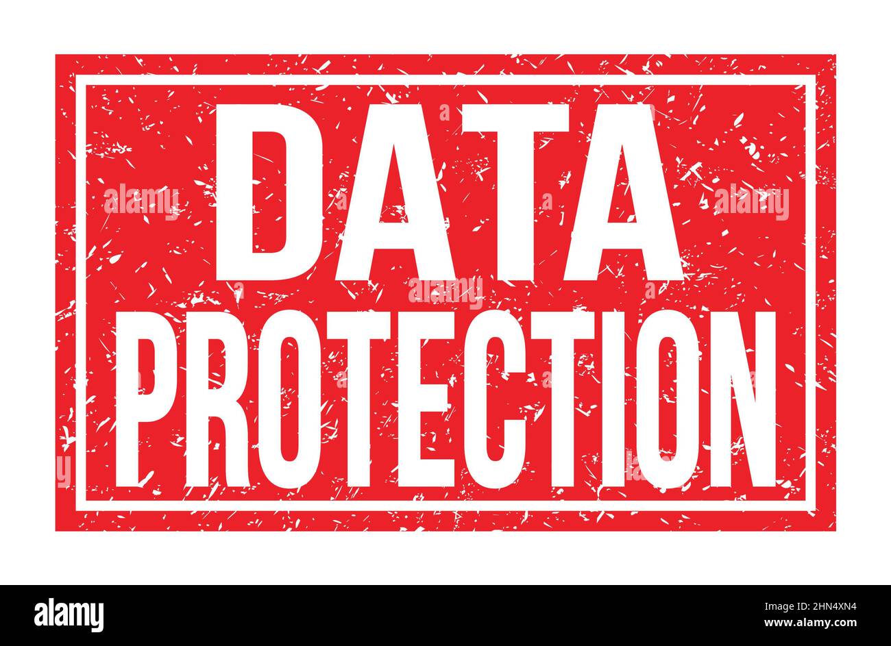 DATA PROTECTION, words written on red rectangle stamp sign Stock Photo ...