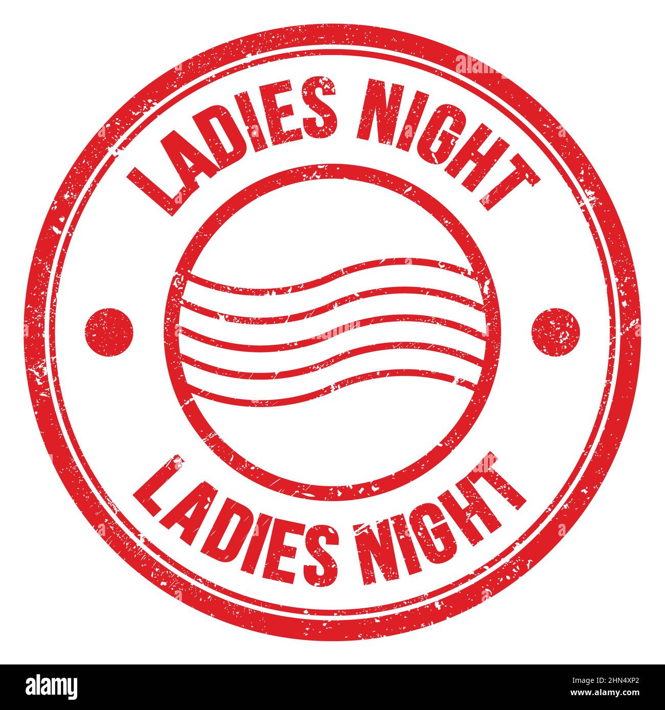 LADIES NIGHT word written on red round postal stamp sign Stock Photo ...