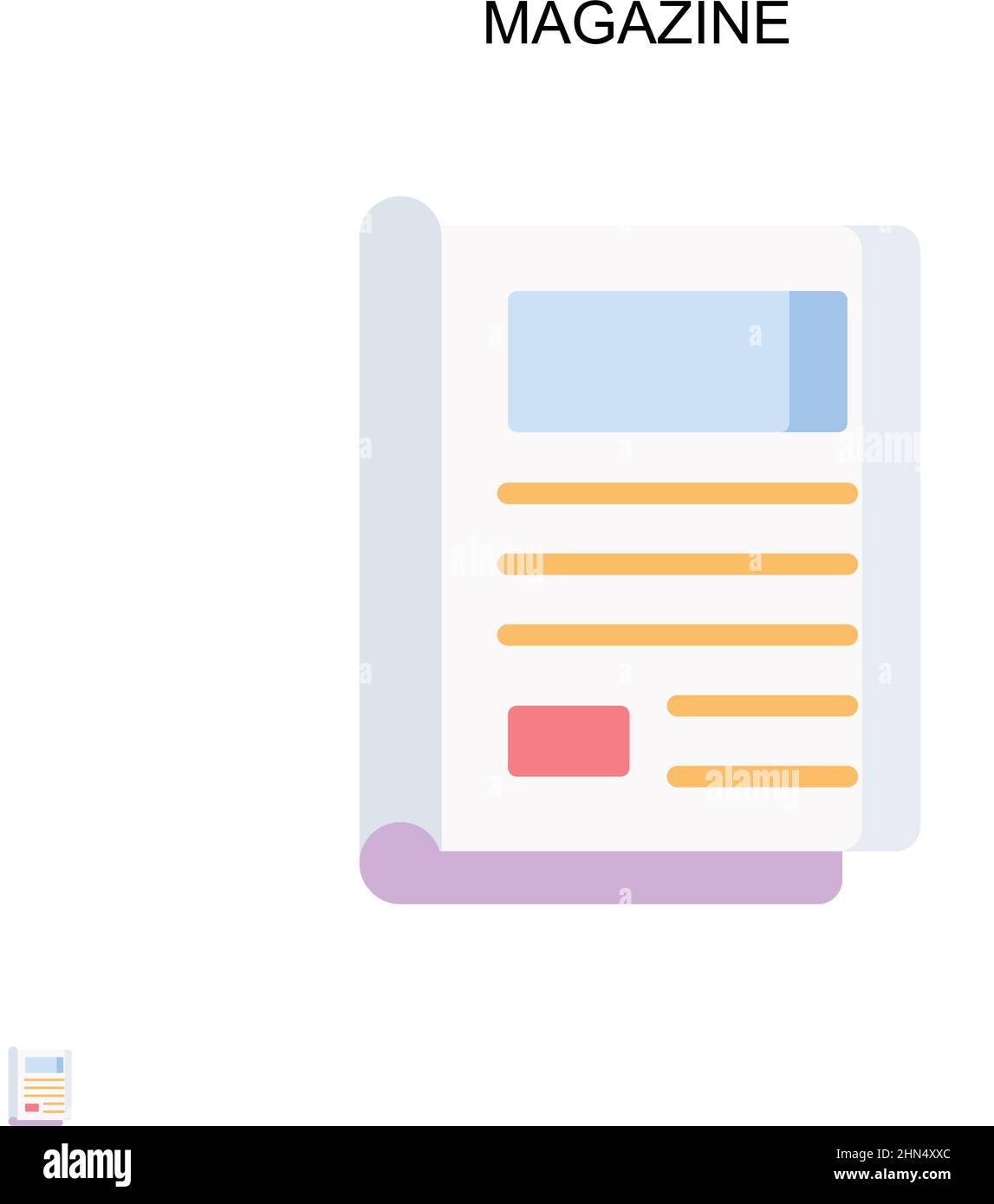 Magazine Simple Vector Icon Illustration Symbol Design Template For Web Mobile Ui Element Stock