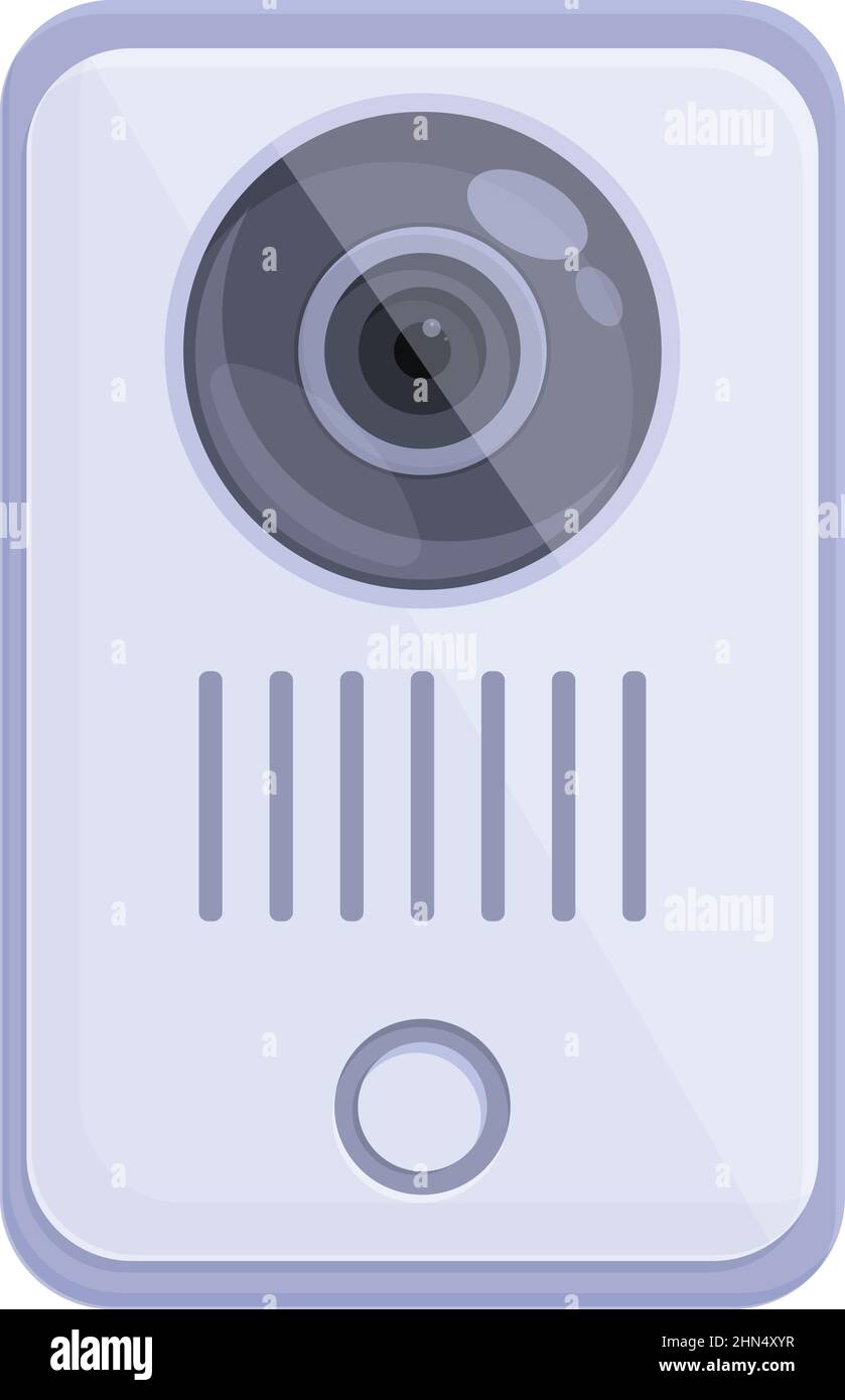 Intercom guard icon cartoon vector. Video door. Alarm camera Stock ...