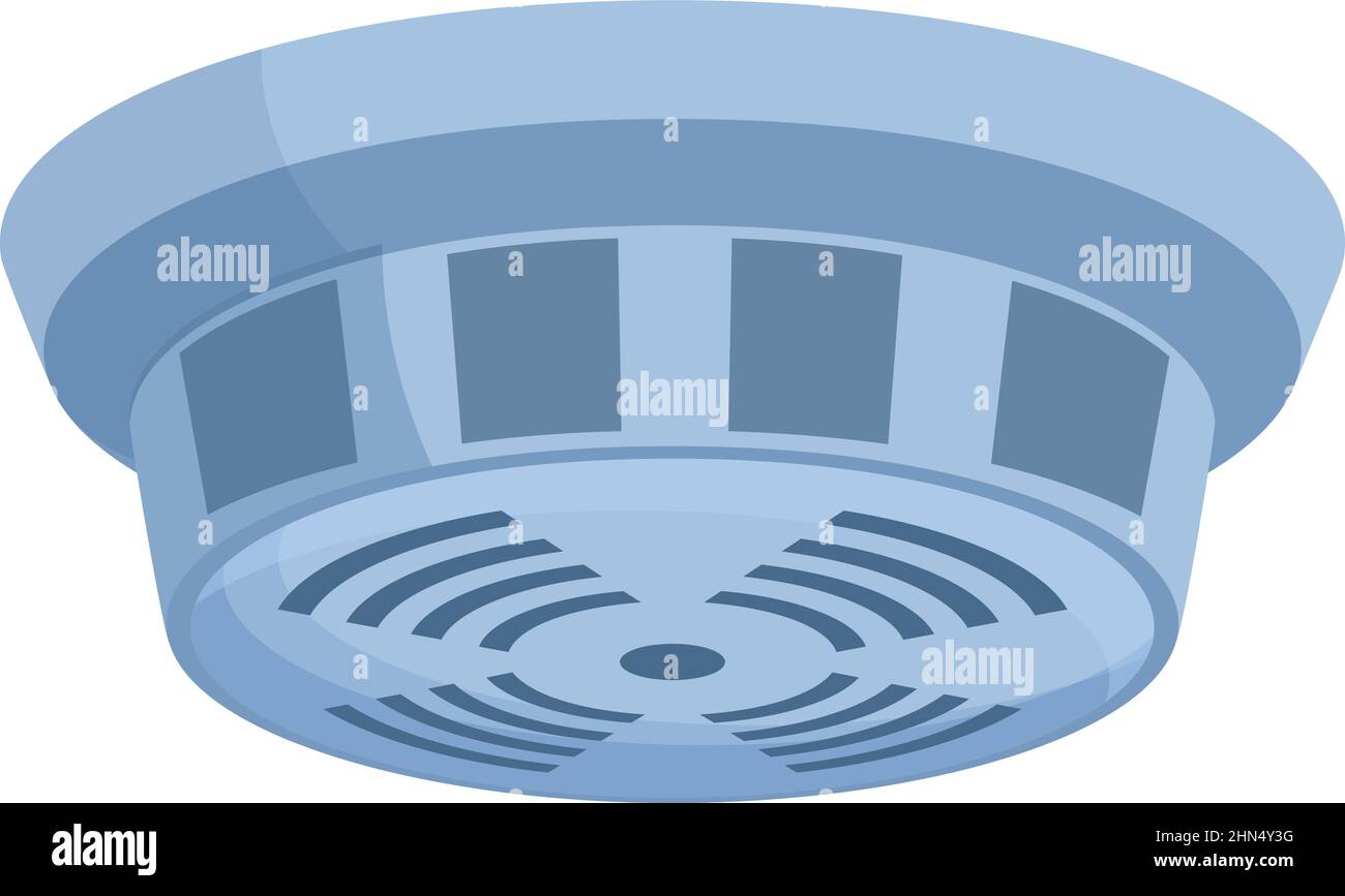 Smoke sensor icon cartoon vector. Fire alarm. Carbon home Stock Vector ...