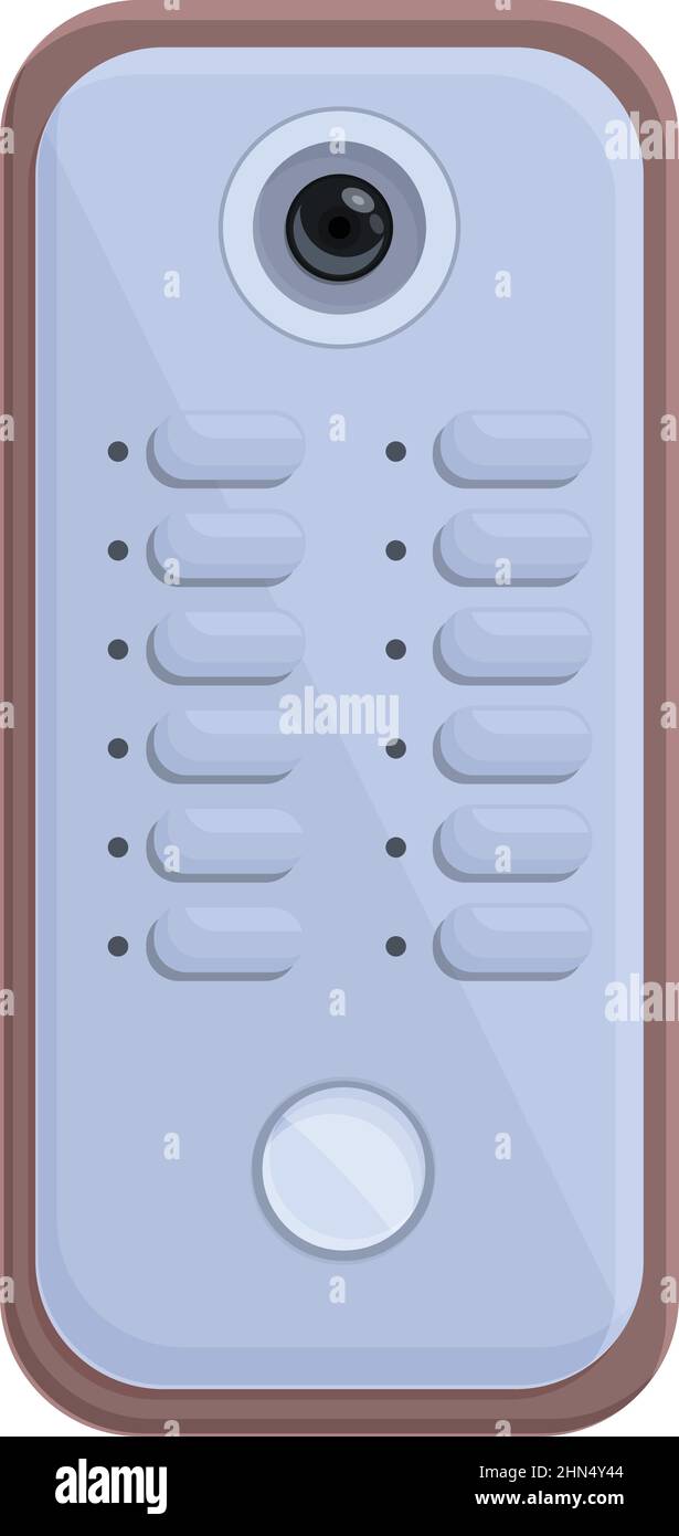 Intercom phone icon cartoon vector. Door system. Security camera Stock ...