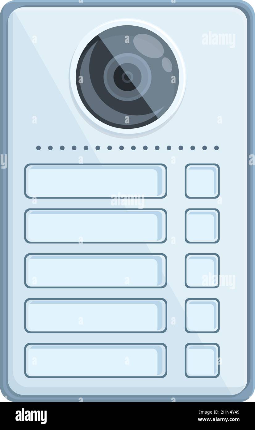 Control intercom icon cartoon vector. Video door. Phone system Stock ...