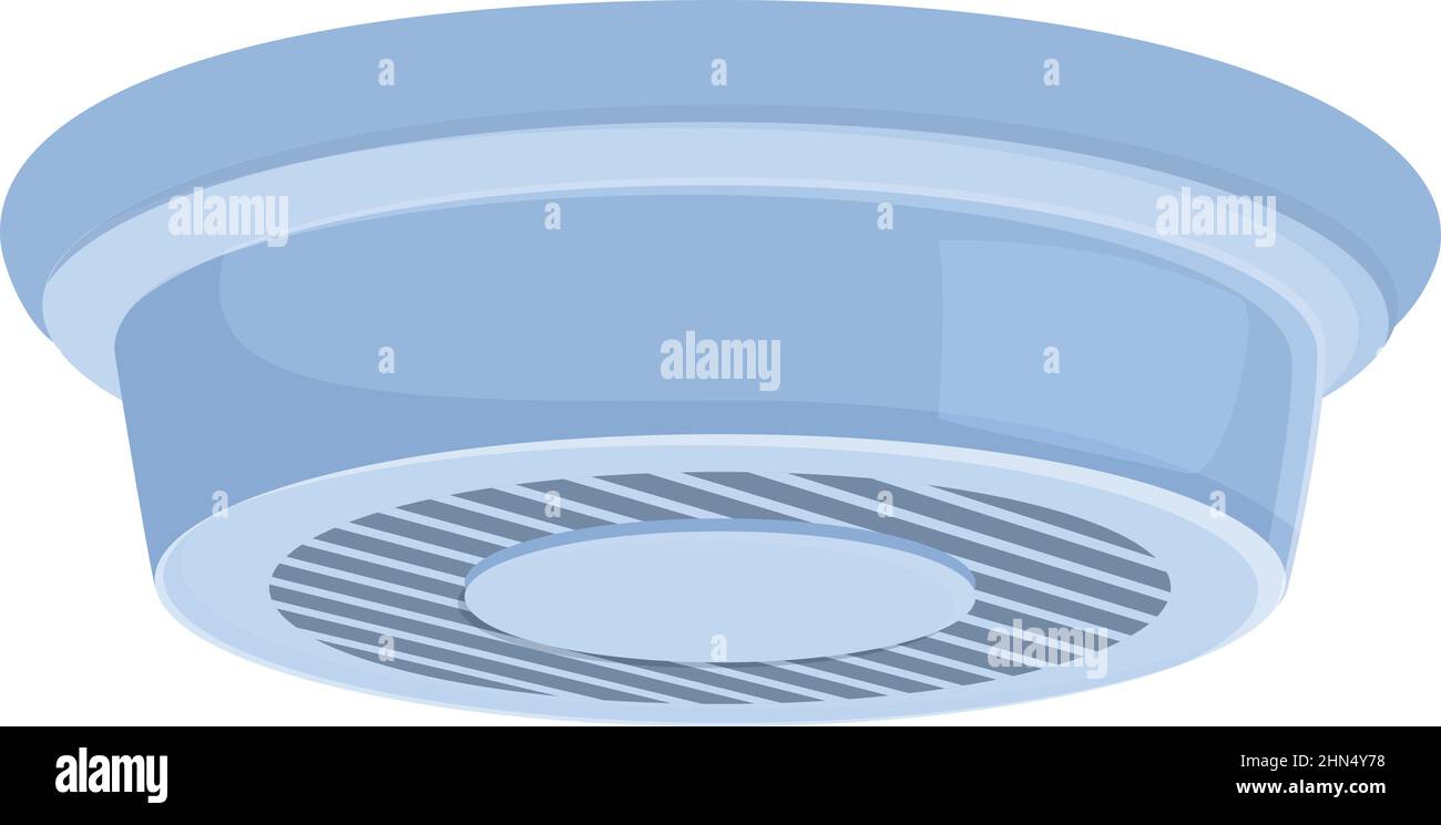 Carbon smoke detector icon cartoon vector. Alarm sensor. Safety system ...