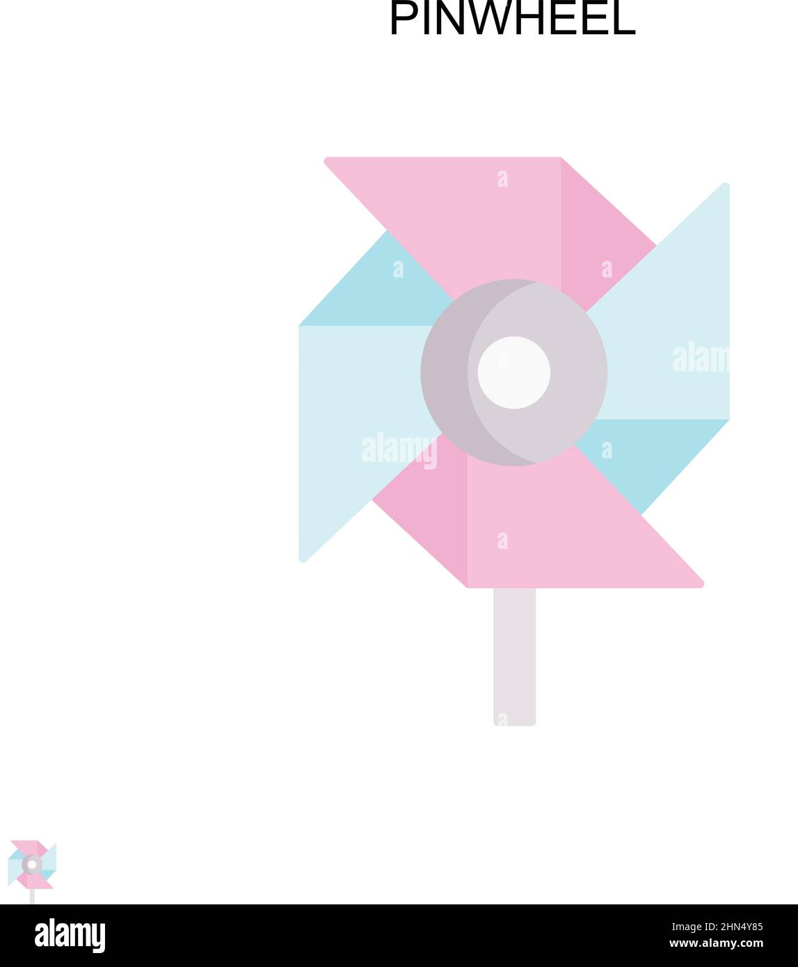 Pinwheel Simple vector icon. Illustration symbol design template for ...