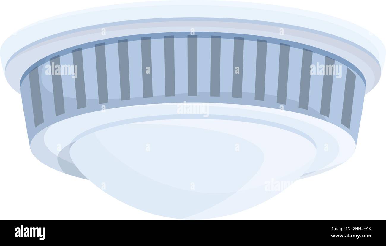 Monoxide smoke detector icon cartoon vector. Alarm sensor. Home safety ...