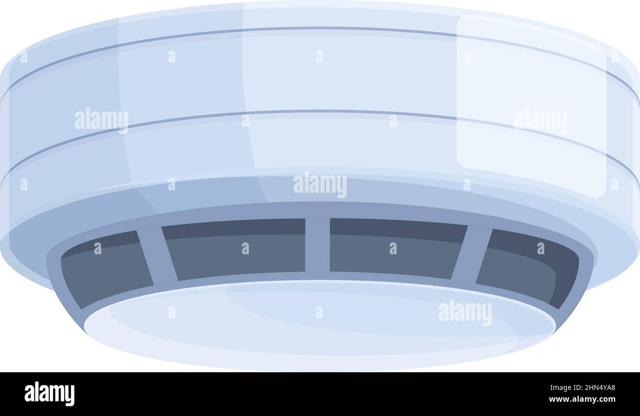 Security home system icon cartoon vector. Smoke detector. Alarm sensor ...