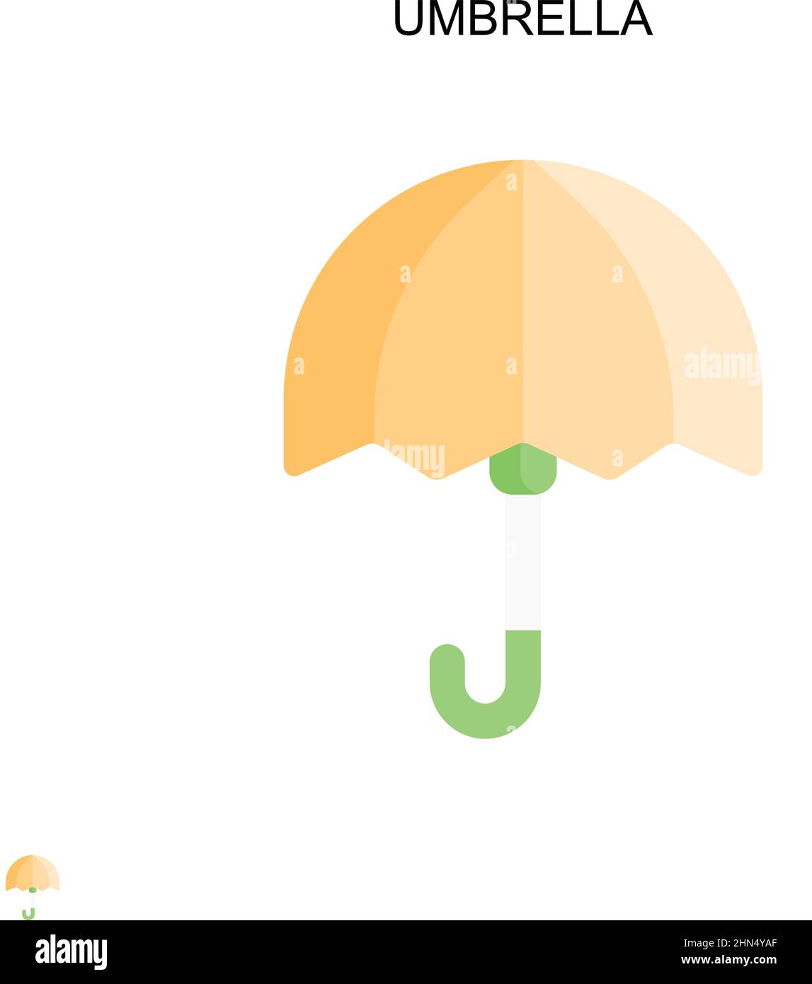 Umbrella Simple vector icon. Illustration symbol design template for ...