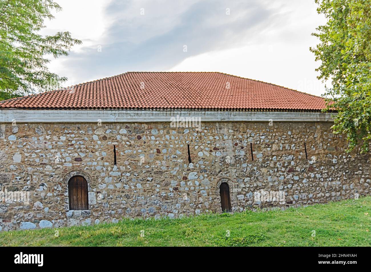 Old abandoned concrete and stone house Stock Photo - Alamy
