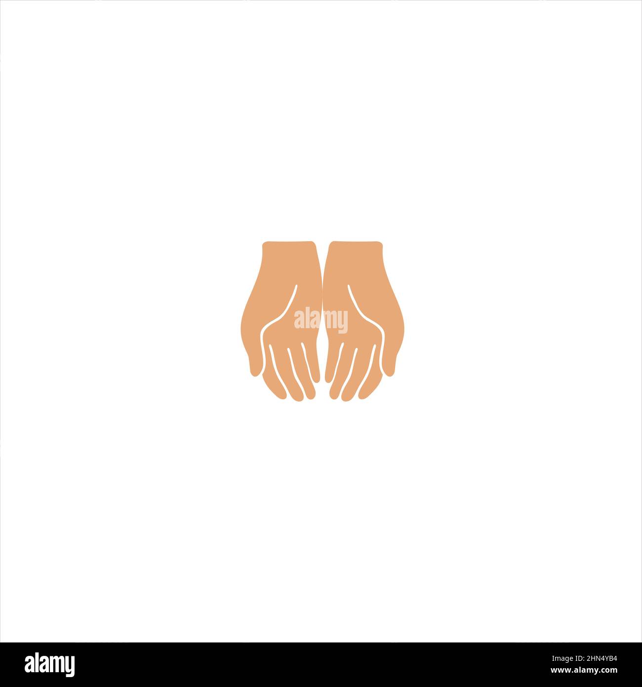Hands together. Receiving or giving gesture. Wash hands. Icon vector ...